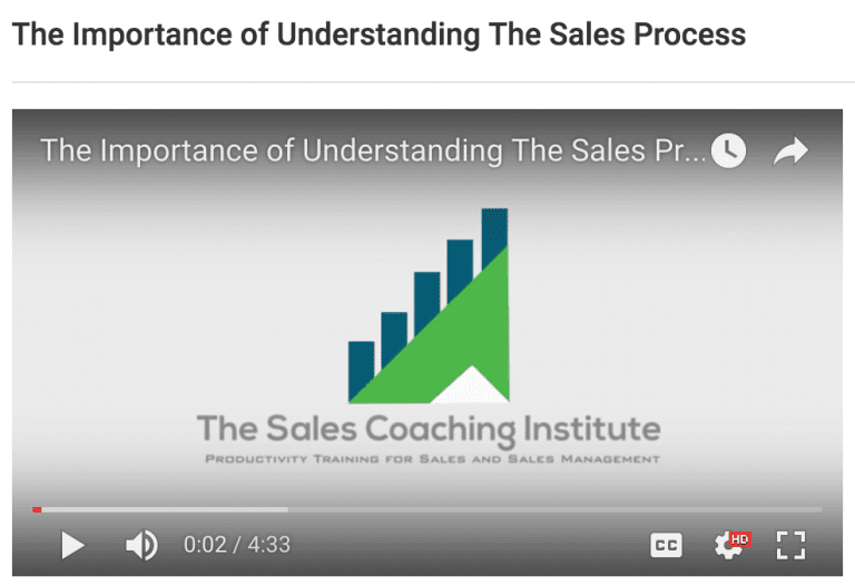 The Importance Of Understanding The Sales Process Video - Sales Coach